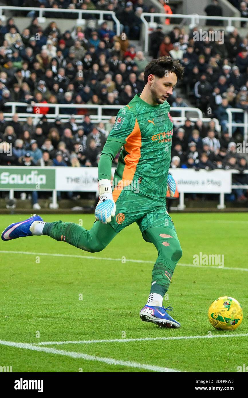James Trafford of Manchester City during the Carabao Cup Semi Final ...