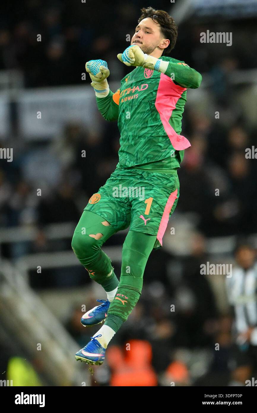 James Trafford of Manchester City during the Carabao Cup Semi Final ...