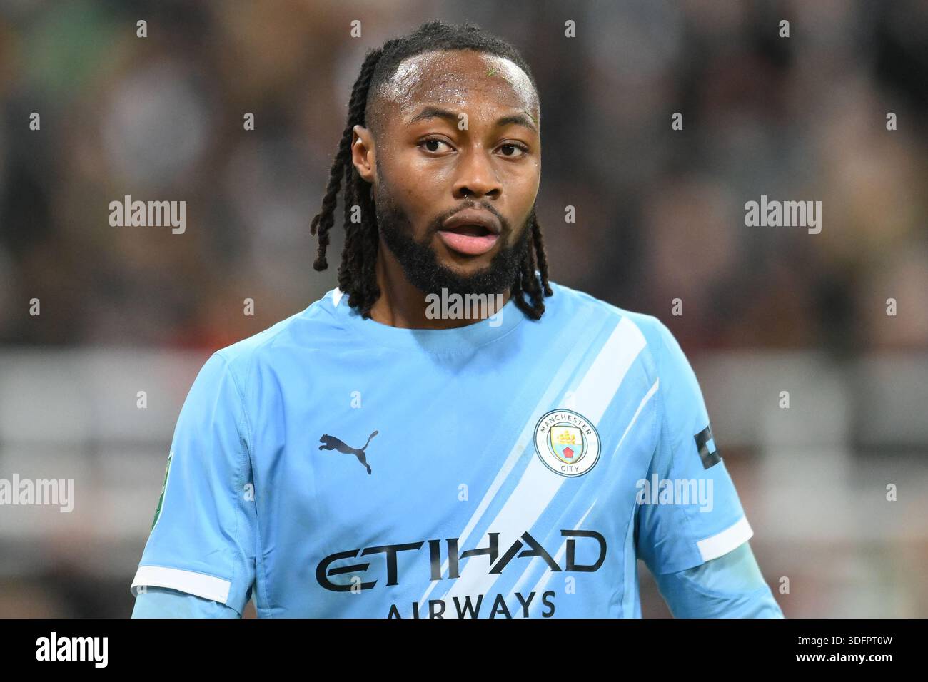 Antoine Semenyo of Manchester City during the Carabao Cup Semi Final ...