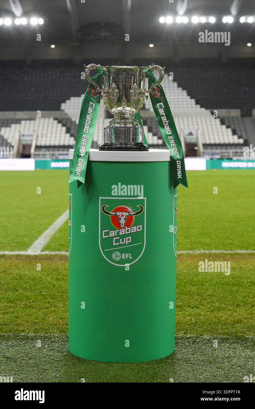 The Carabao Cup on Display before the Carabao Cup Semi Final First Leg ...