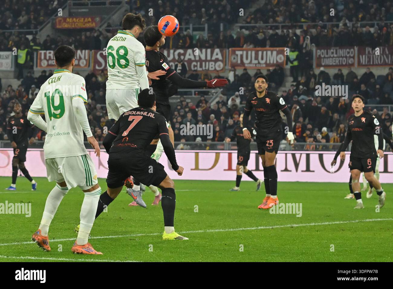 Antonio Arena of AS Roma scores his goal during the round of 16 match ...