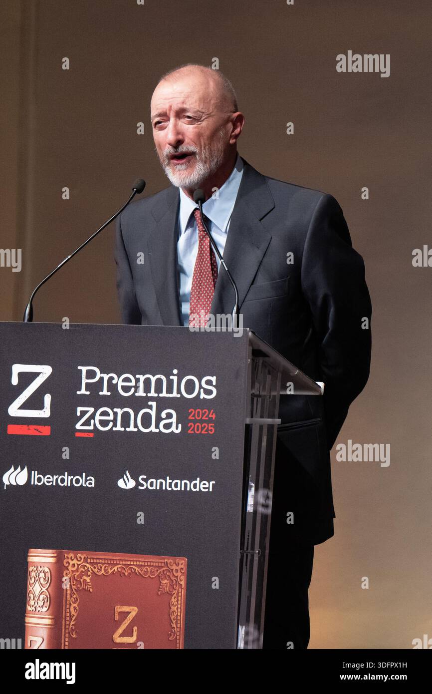 Arturo Pérez-Reverte seen during the Zenda Awards ceremony at the Royal ...