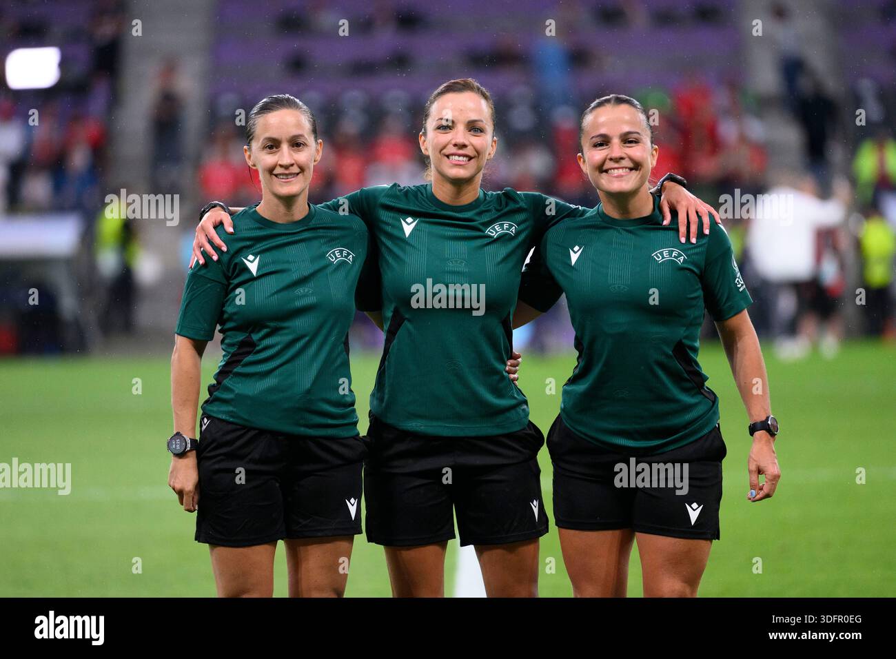 Bern, Switzerland - July 6: (L-R) Assistant referee Guadalupe Porras ...