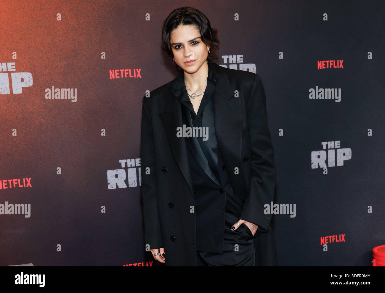 Sasha Calle attends the world premiere of "The Rip" at Alice Tully Hall ...