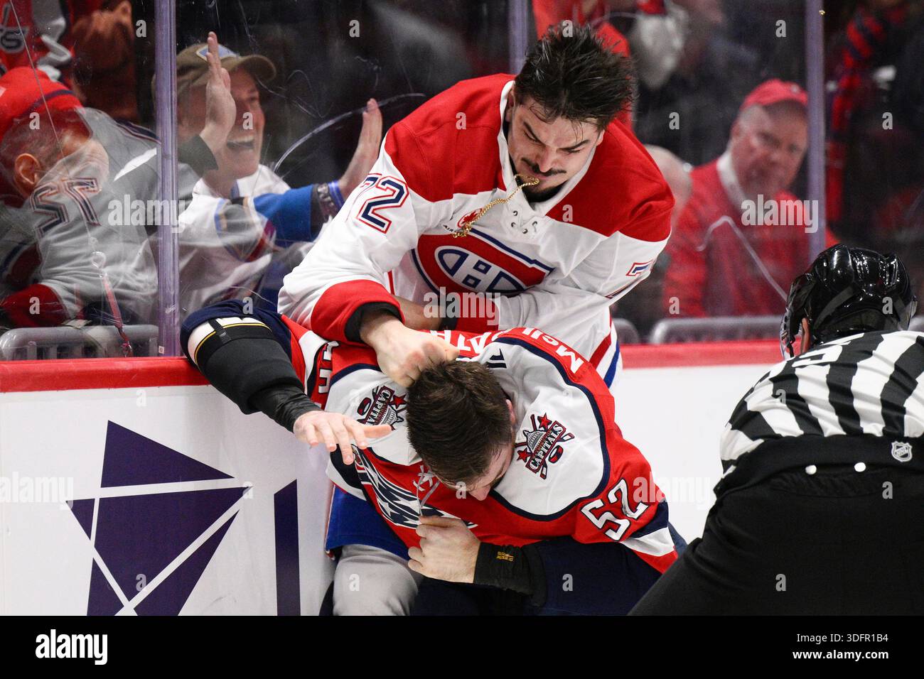 Montréal Canadiens defenseman Arber Xhekaj (72) fights Washington ...