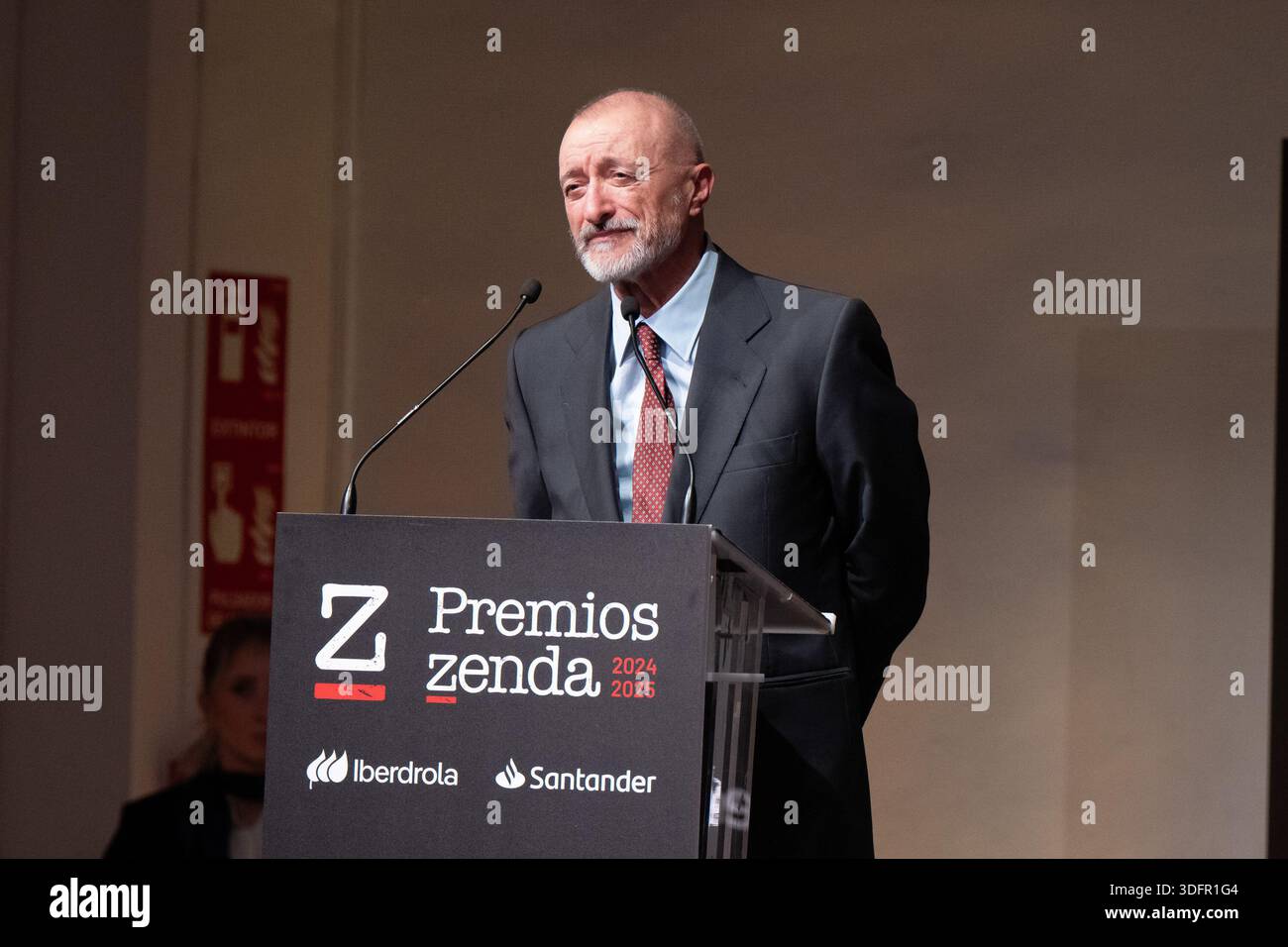 Arturo Pérez-Reverte seen during the Zenda Awards ceremony at the Royal ...