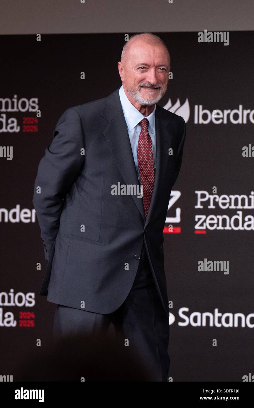 Arturo Pérez-Reverte seen during the Zenda Awards ceremony at the Royal ...