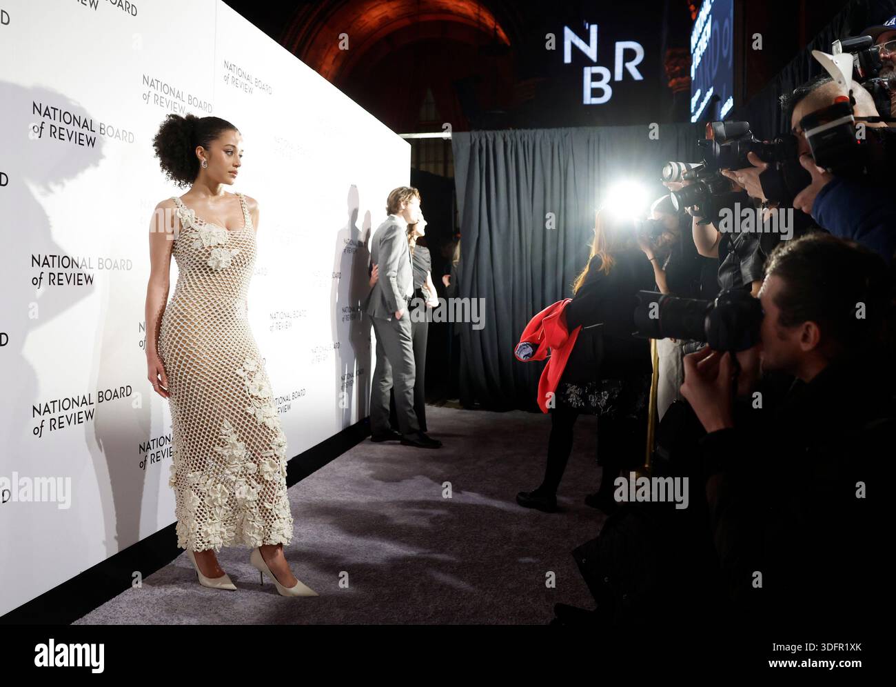 Chase Infiniti arrives on the red carpet at the 2026 National Board Of ...