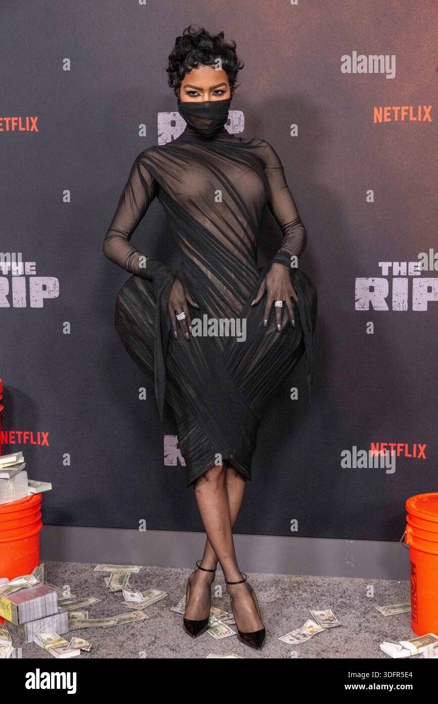 Teyana Taylor attends the world premiere of The RIP at Alice Tully Hall ...