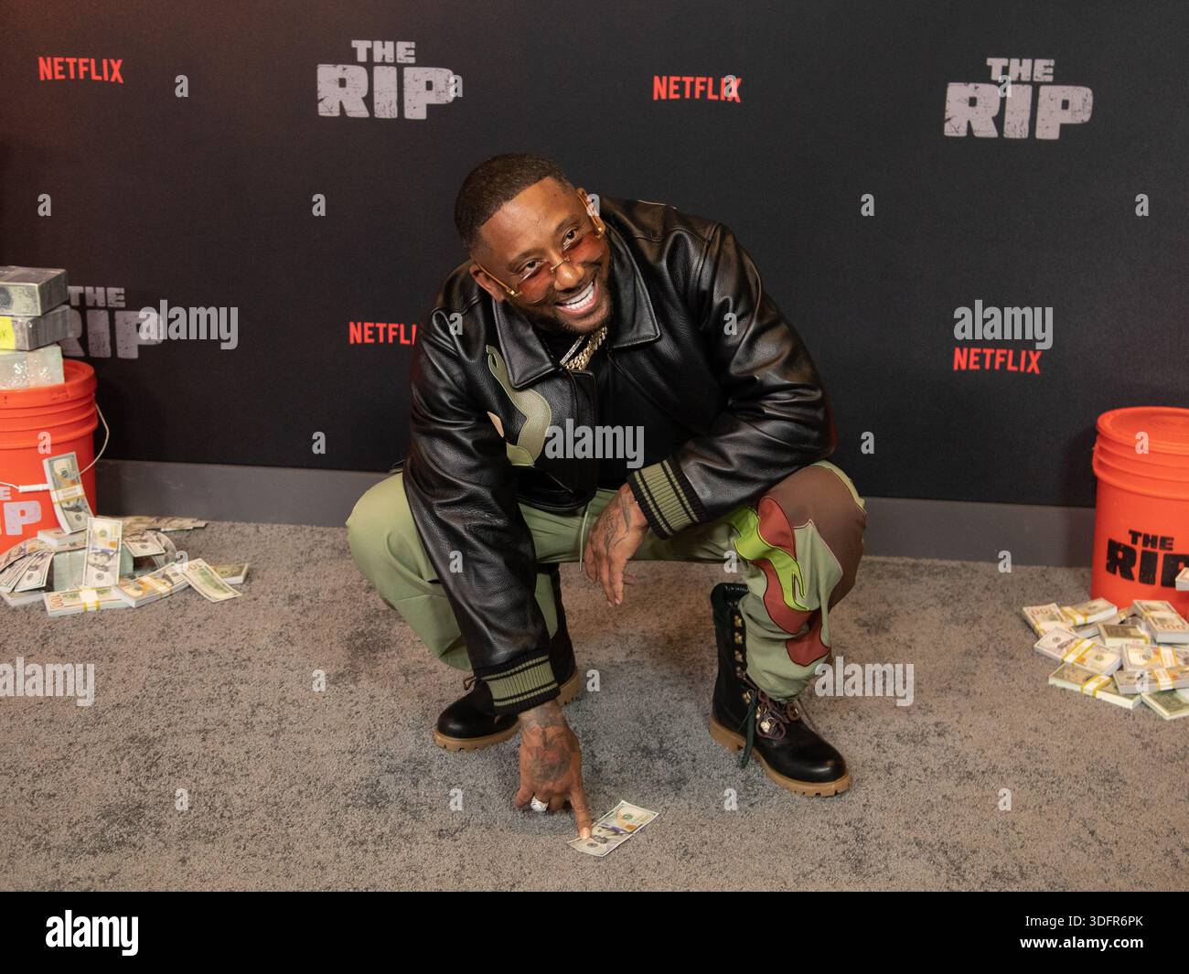 Maino arrives on the red carpet for the Netflix's "The Rip" New York ...