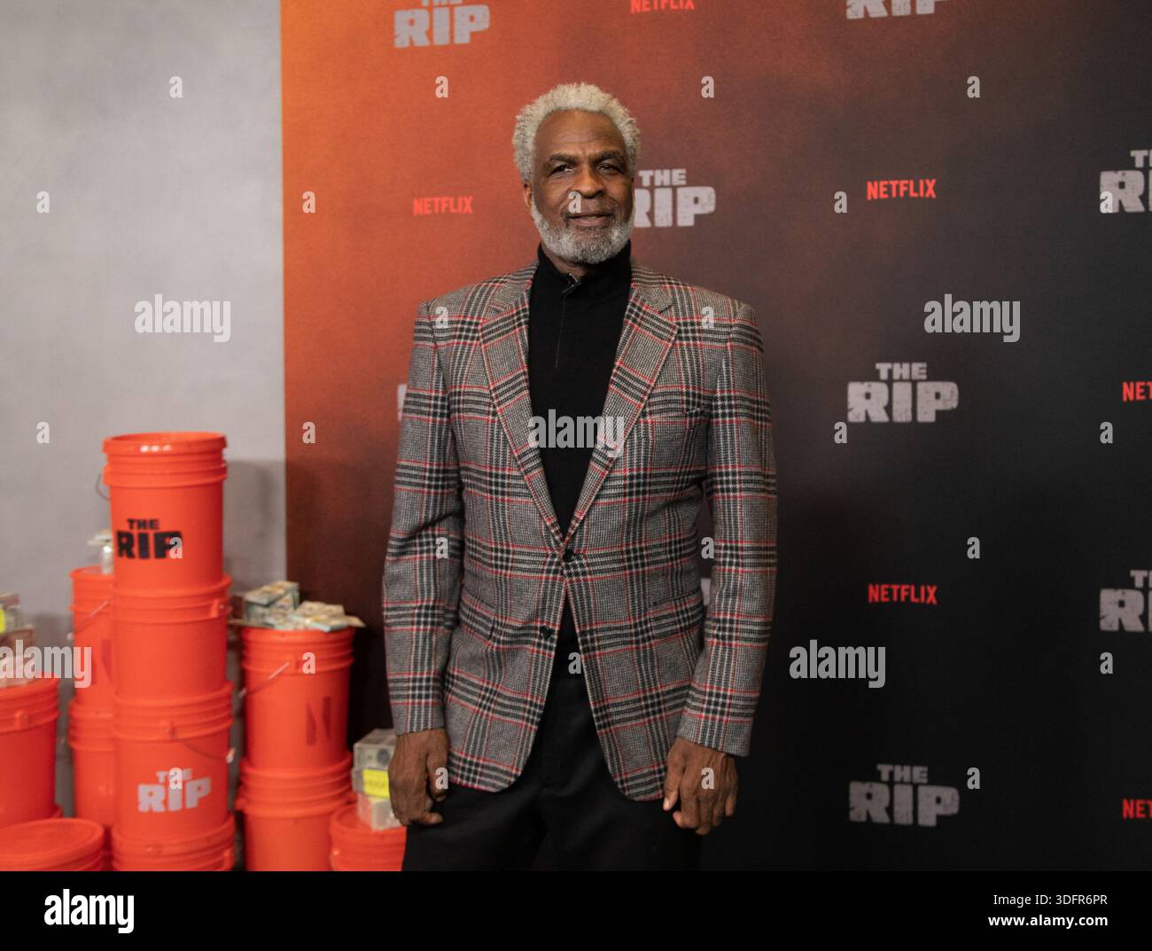 Charles Oakley arrives on the red carpet for the Netflix's "The Rip ...