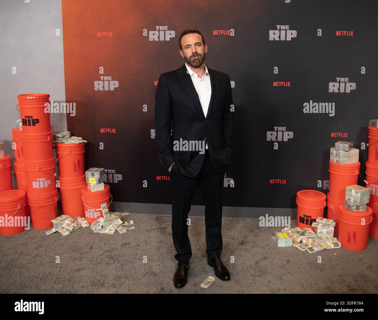 Ben Affleck arrives on the red carpet for the Netflix's "The Rip" New ...