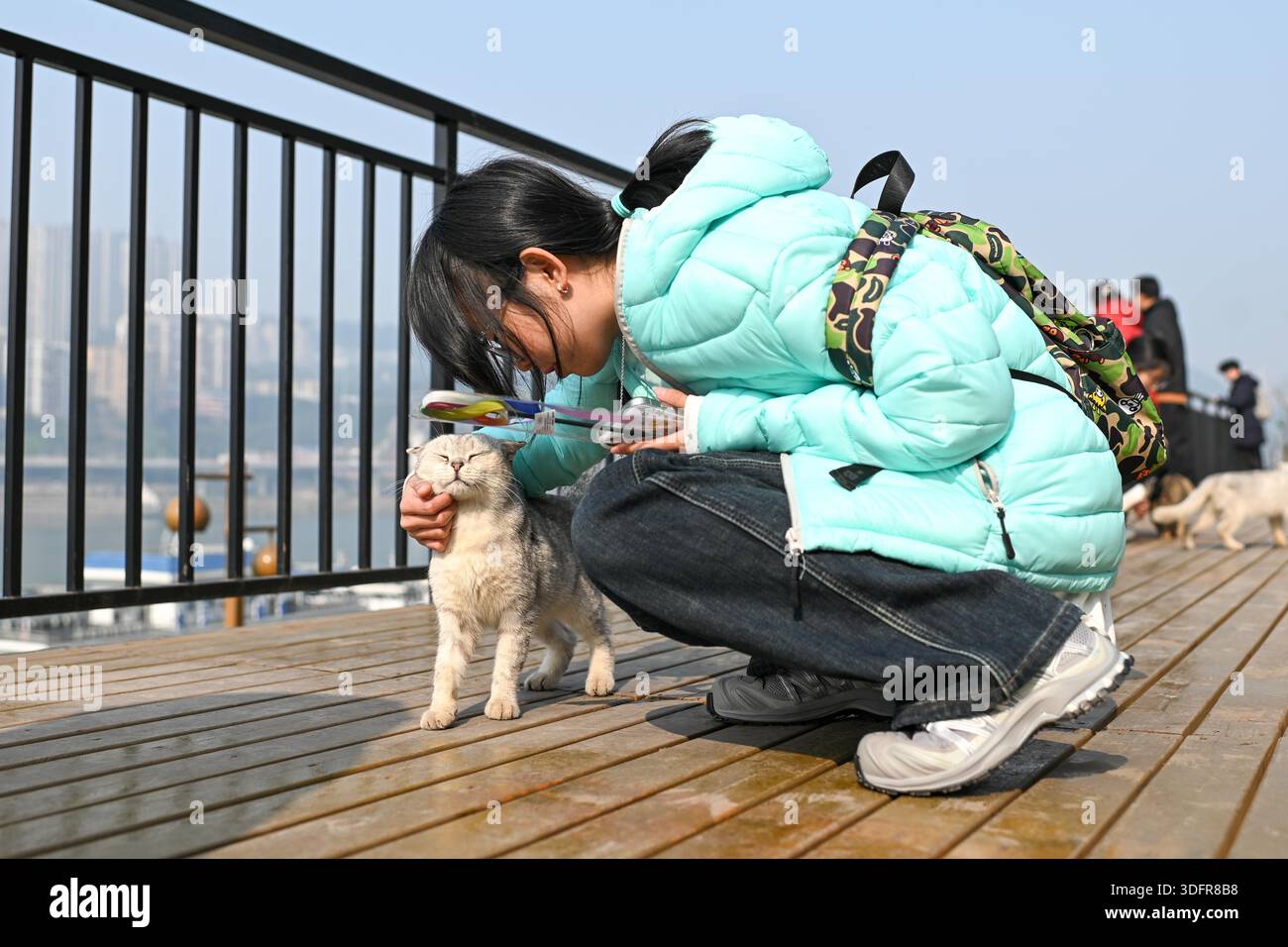 **CHINESE MAINLAND, HONG KONG, MACAU AND TAIWAN OUT**Visitors interact ...