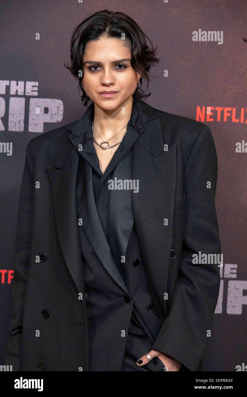 Sasha Calle attends the world premiere of The RIP at Alice Tully Hall ...