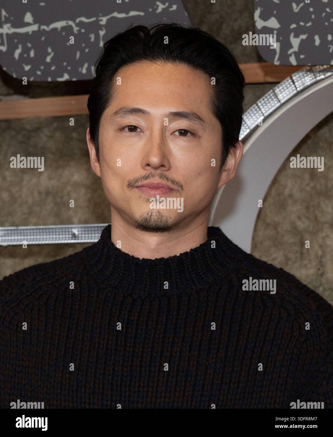 Steven Yeun attends the world premiere of "The Rip" at Alice Tully Hall ...