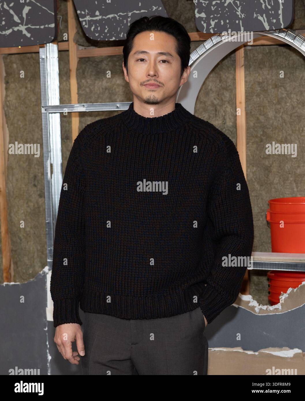 Steven Yeun attends the world premiere of "The Rip" at Alice Tully Hall ...