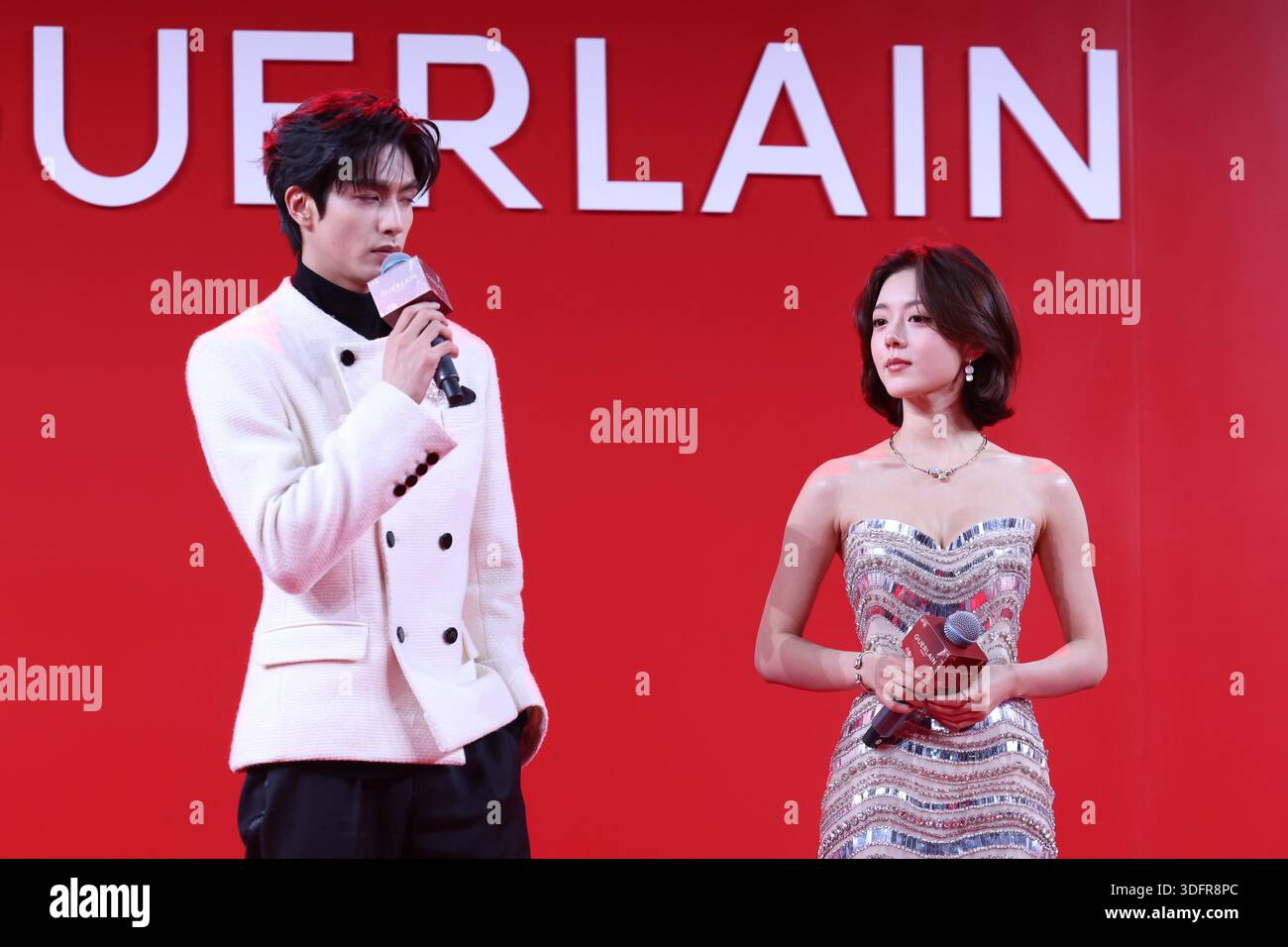 Chinese actor and model Song Weilong and Chinese actress Zhao Jinmai ...