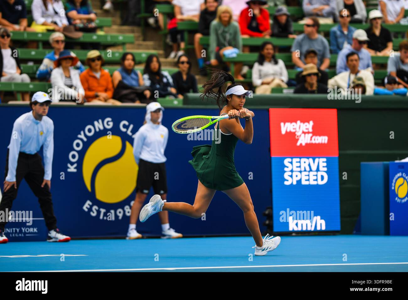 Priscilla Hon (AUS) is seen in action during the tennis match against ...