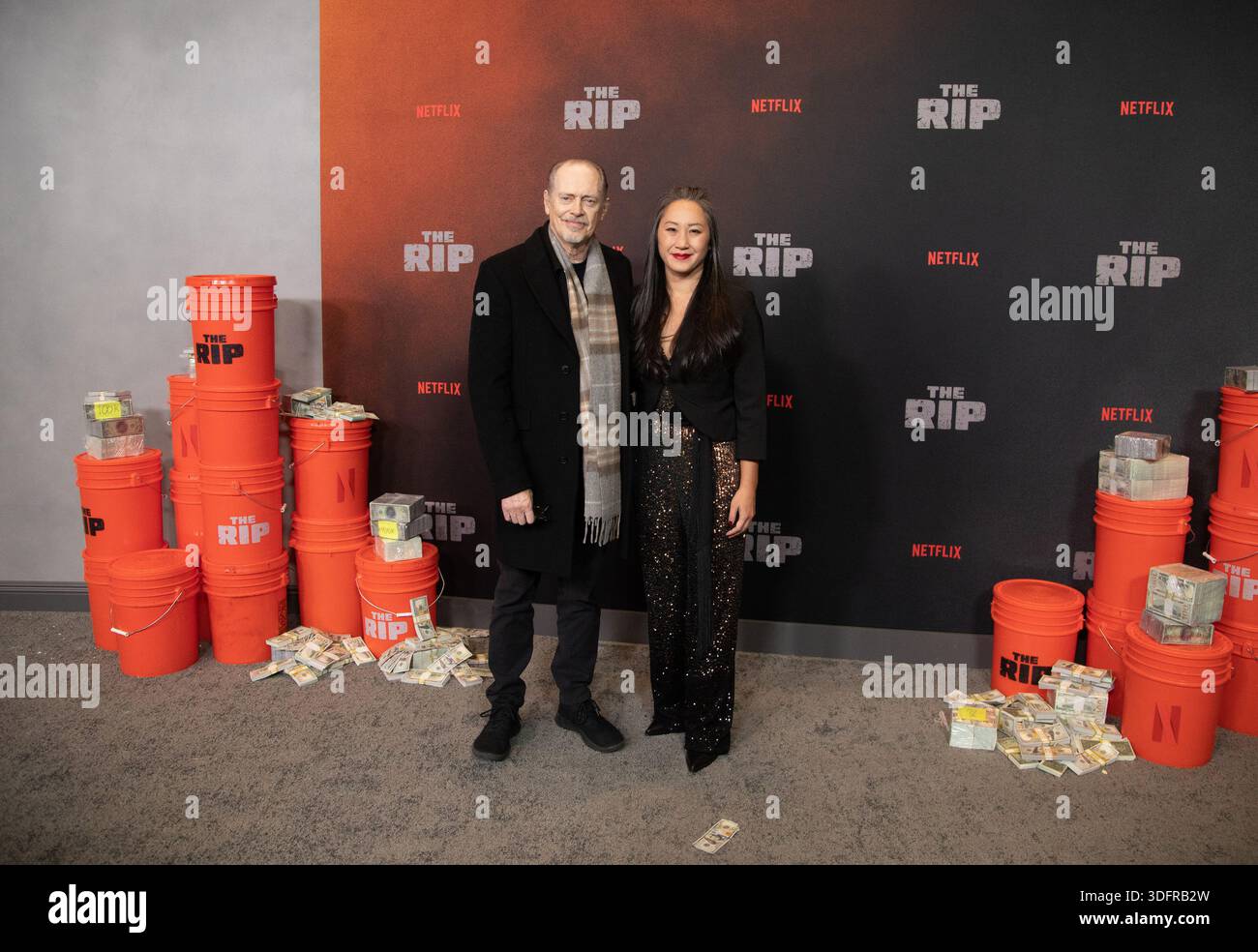 Steve Buscemi and Karen Ho arrive on the red carpet for the Netflix's ...