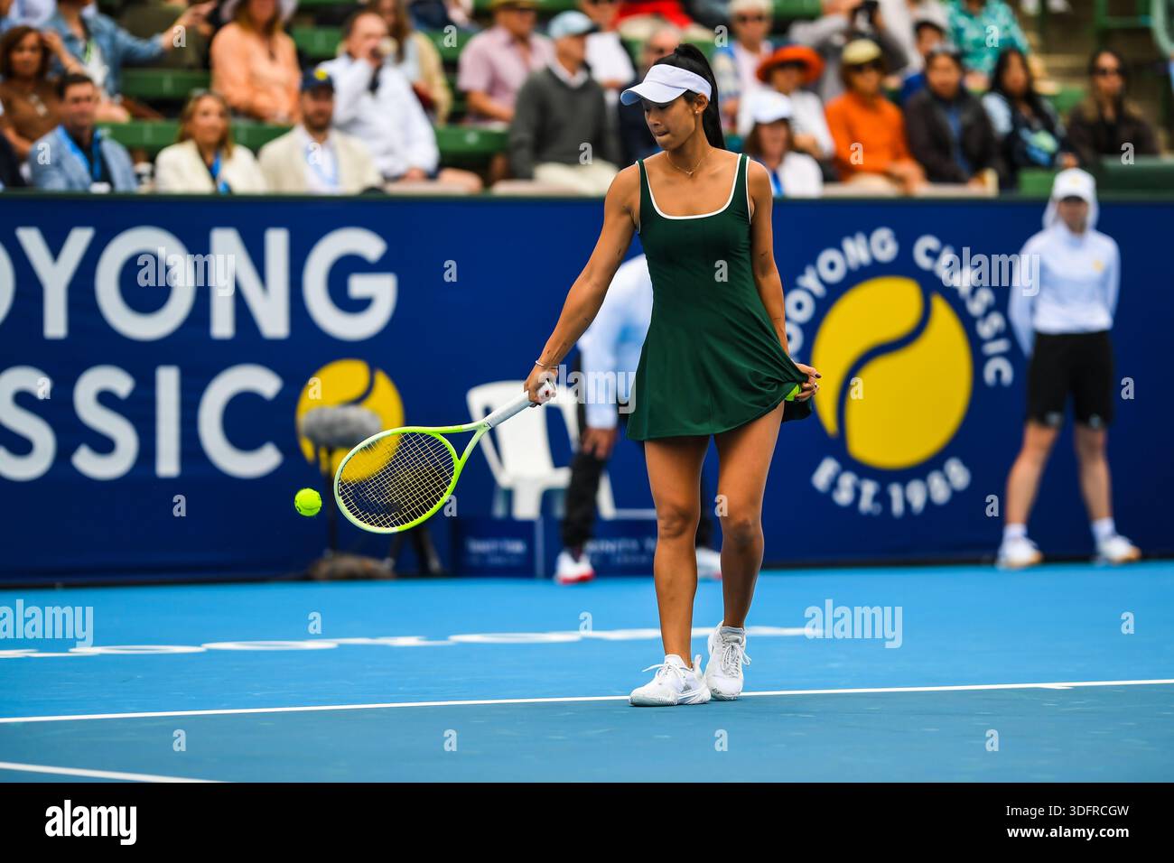 Priscilla Hon (AUS) is seen in action during the tennis match against ...