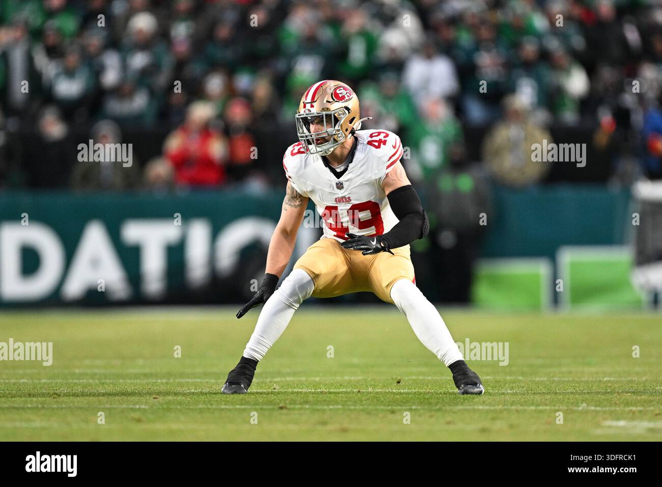 San Francisco 49ers linebacker Garret Wallow (49) in action during the ...