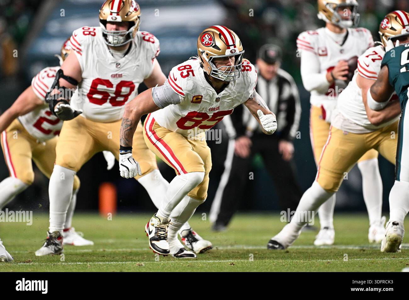 San Francisco 49ers tight end George Kittle (85) in action during the ...