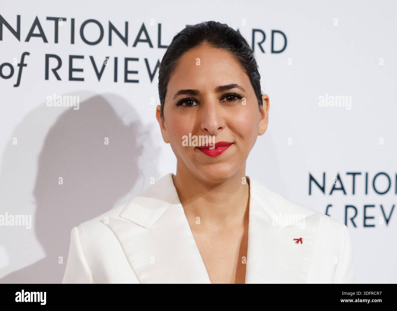 Sheida Dayani arrives on the red carpet at the 2026 National Board Of ...