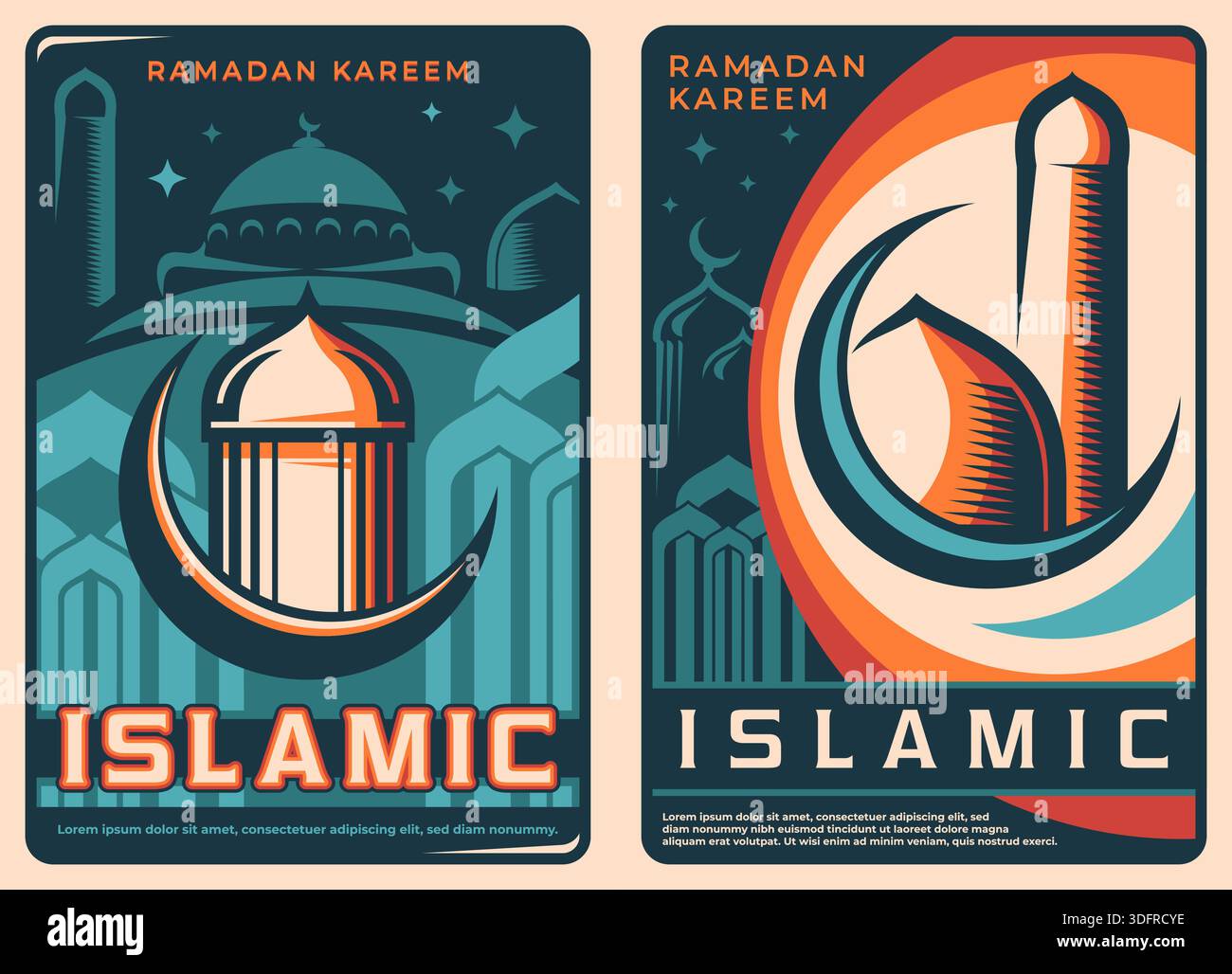 Eid celebration inside in a mosque Stock Vector Images - Alamy