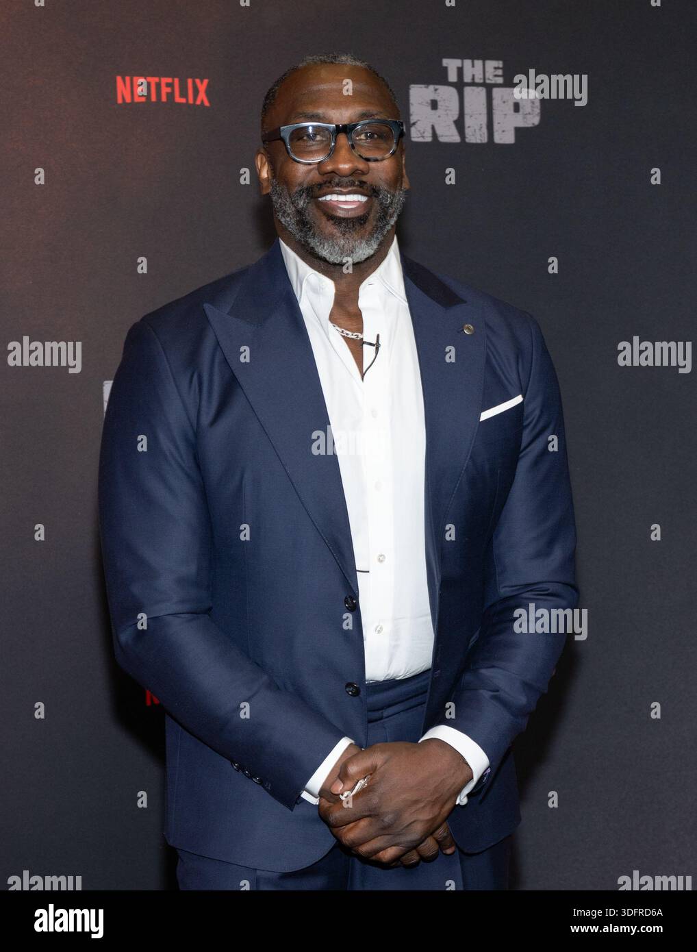 Shannon Sharpe attends the world premiere of "The Rip" at Alice Tully ...