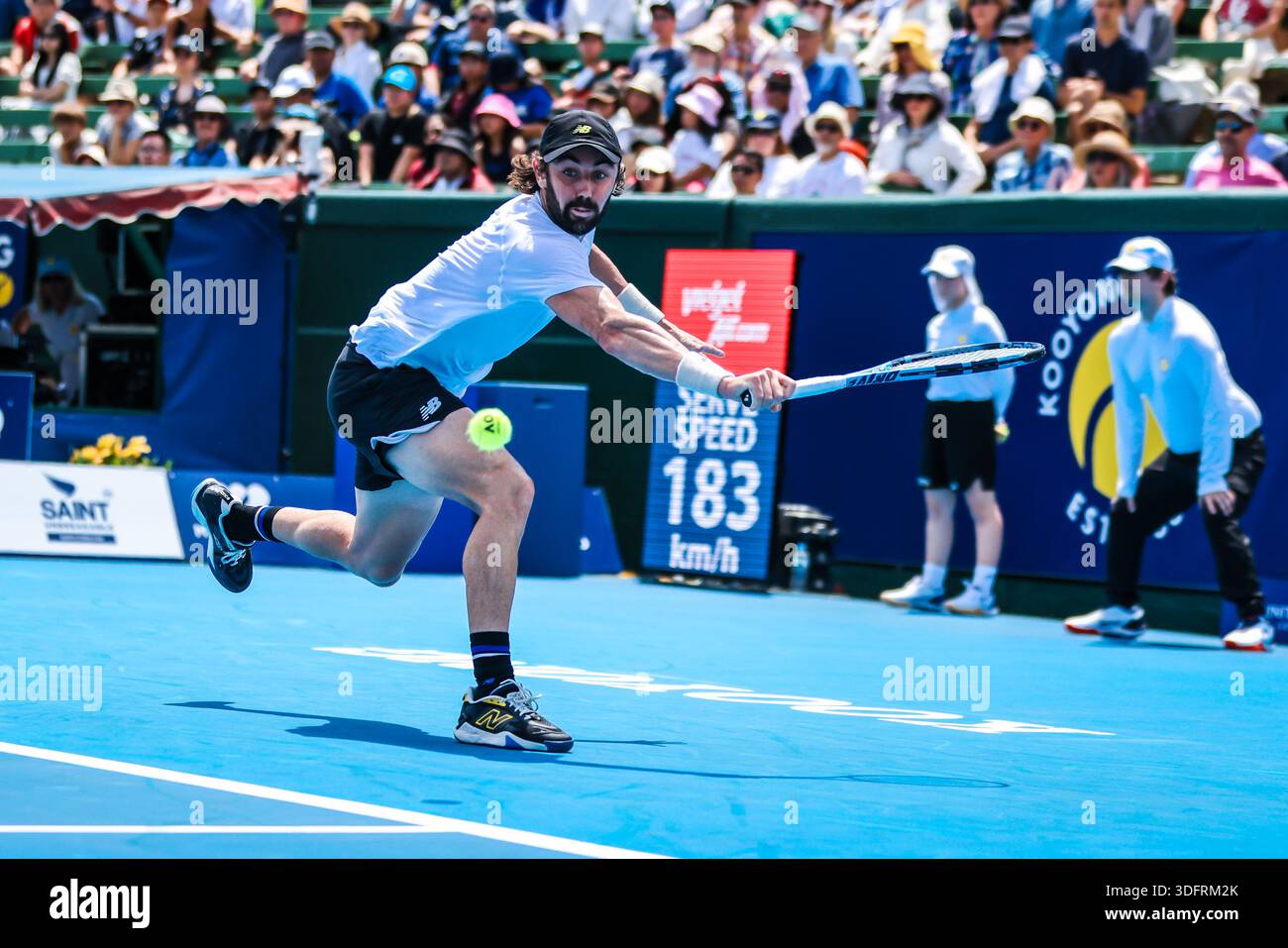 Melbourne, Australia. 14th Jan, 2026. Jordan Thompson of Australia ...