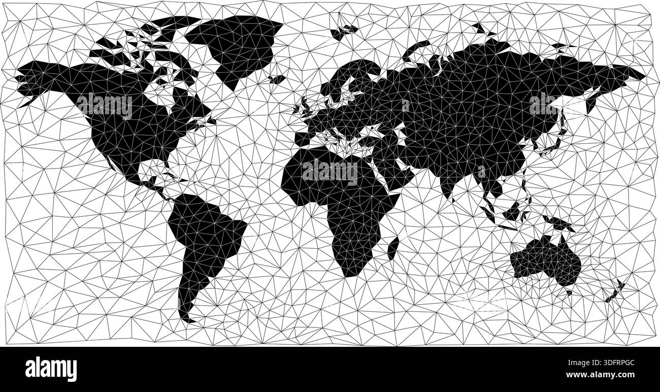 World Map Triangles Background Illustration Stock Vector Image & Art ...