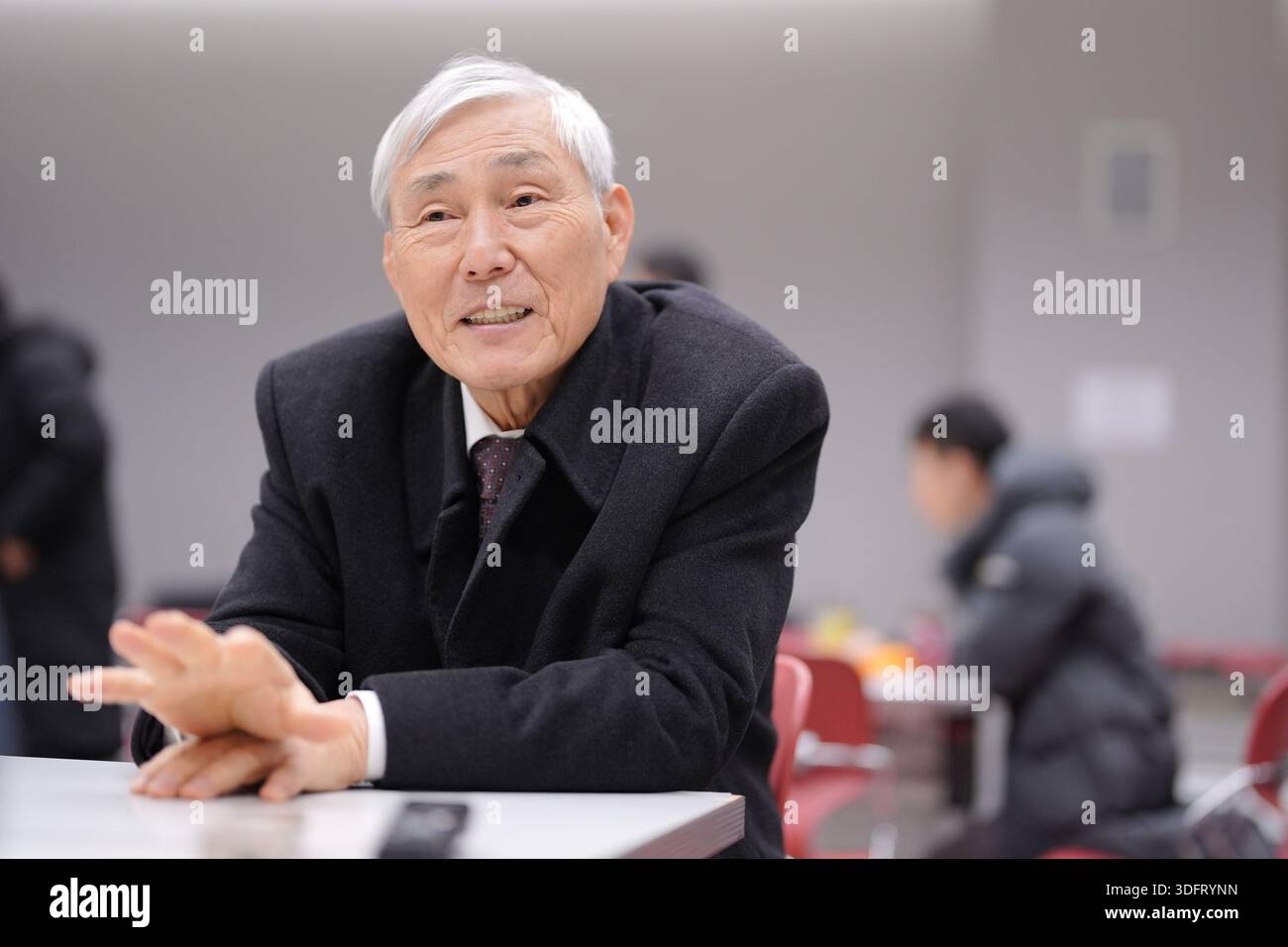 South Korean professional Go legend Cho Hun-hyun, 9-dan, speaks during ...