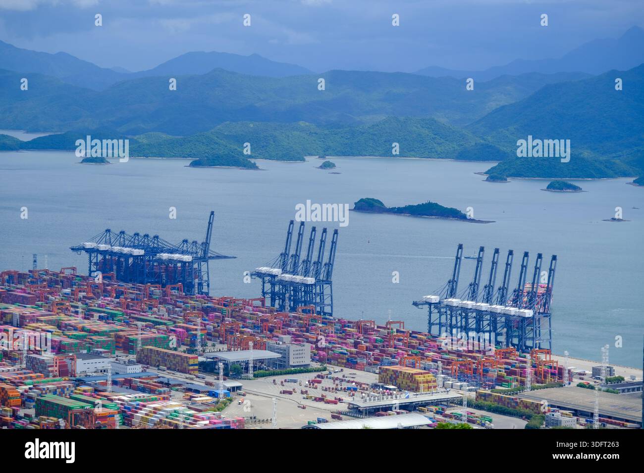 An expansive, high-angle view capturing the immense scale of a modern ...