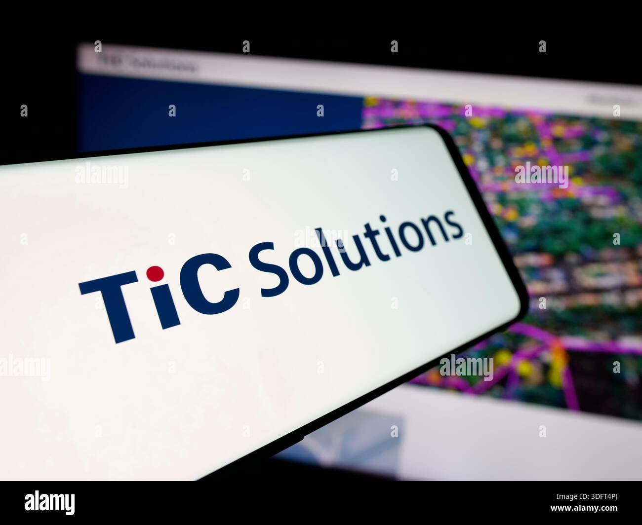 In this photo illustration, a smartphone with the logo of testing ...