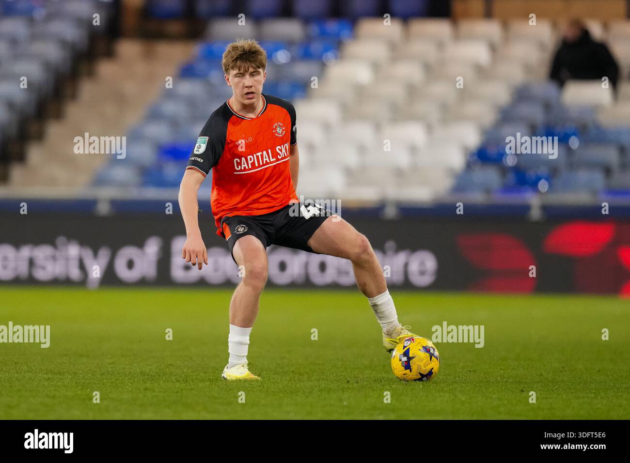 Harry Fox (44) of Luton Town during the EFL Vertu Trophy match between Luton Town and Swindon ...