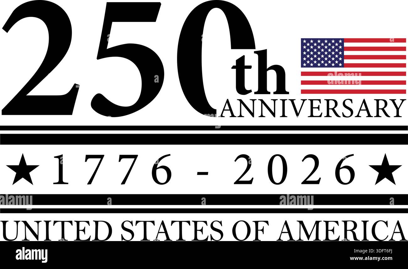 4th july america 250 Stock Vector Images - Alamy