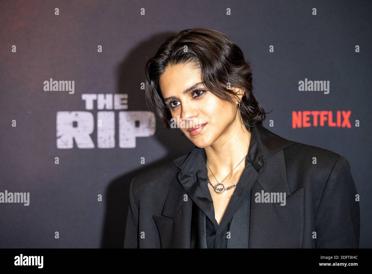 NEW YORK, NEW YORK - JANUARY 13: Sasha Calle attends Netflix's "The Rip ...