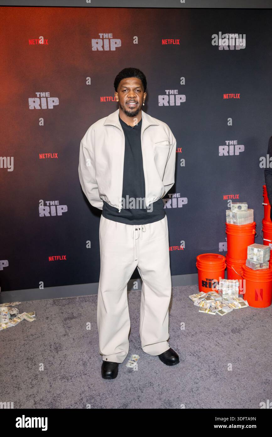 Joe Johnson attends Netflix's "The Rip" New York Premiere at Alice ...