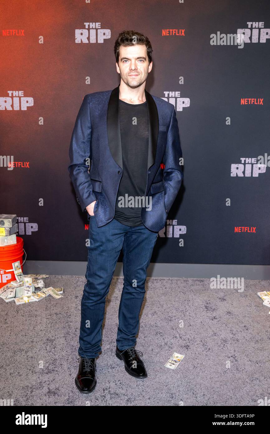 Jonathan Shew attends Netflix's "The Rip" New York Premiere at Alice ...