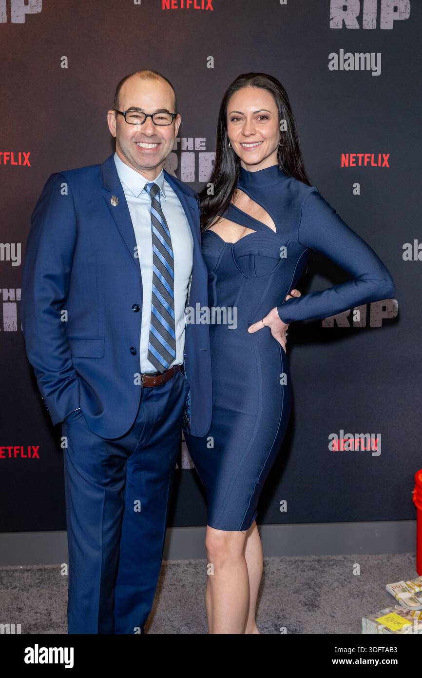 (L-R) James Murray and Melyssa Murray attend Netflix's "The Rip" New ...