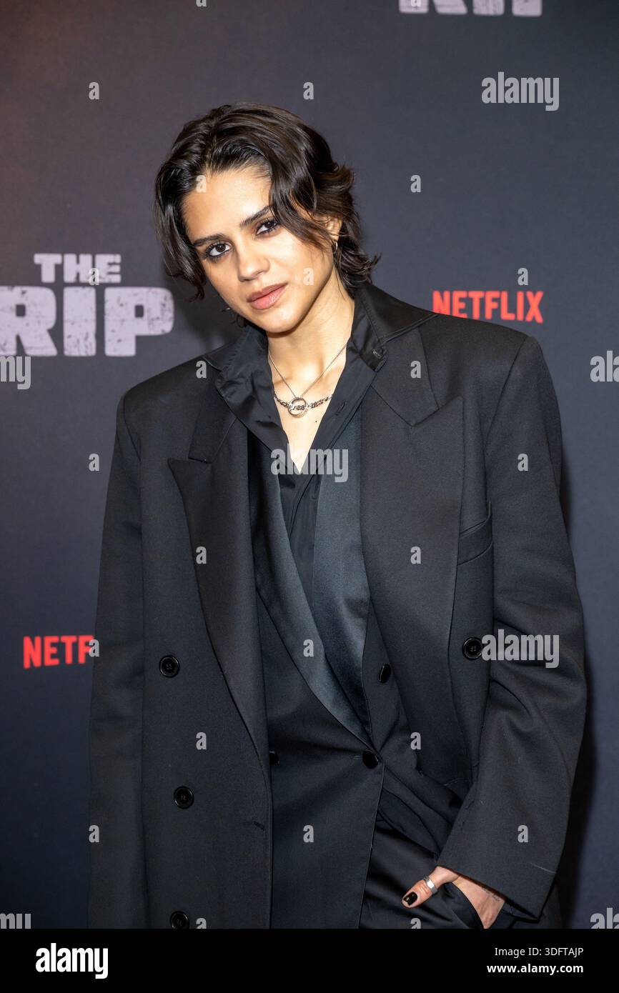 Sasha Calle attends Netflix's "The Rip" New York Premiere at Alice ...
