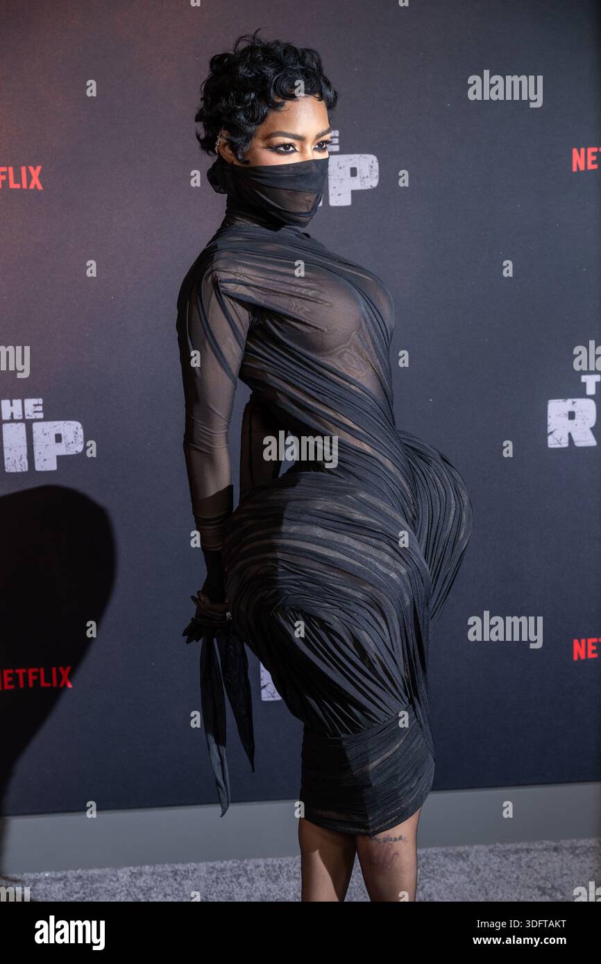 Teyana Taylor attends Netflix's "The Rip" New York Premiere at Alice ...