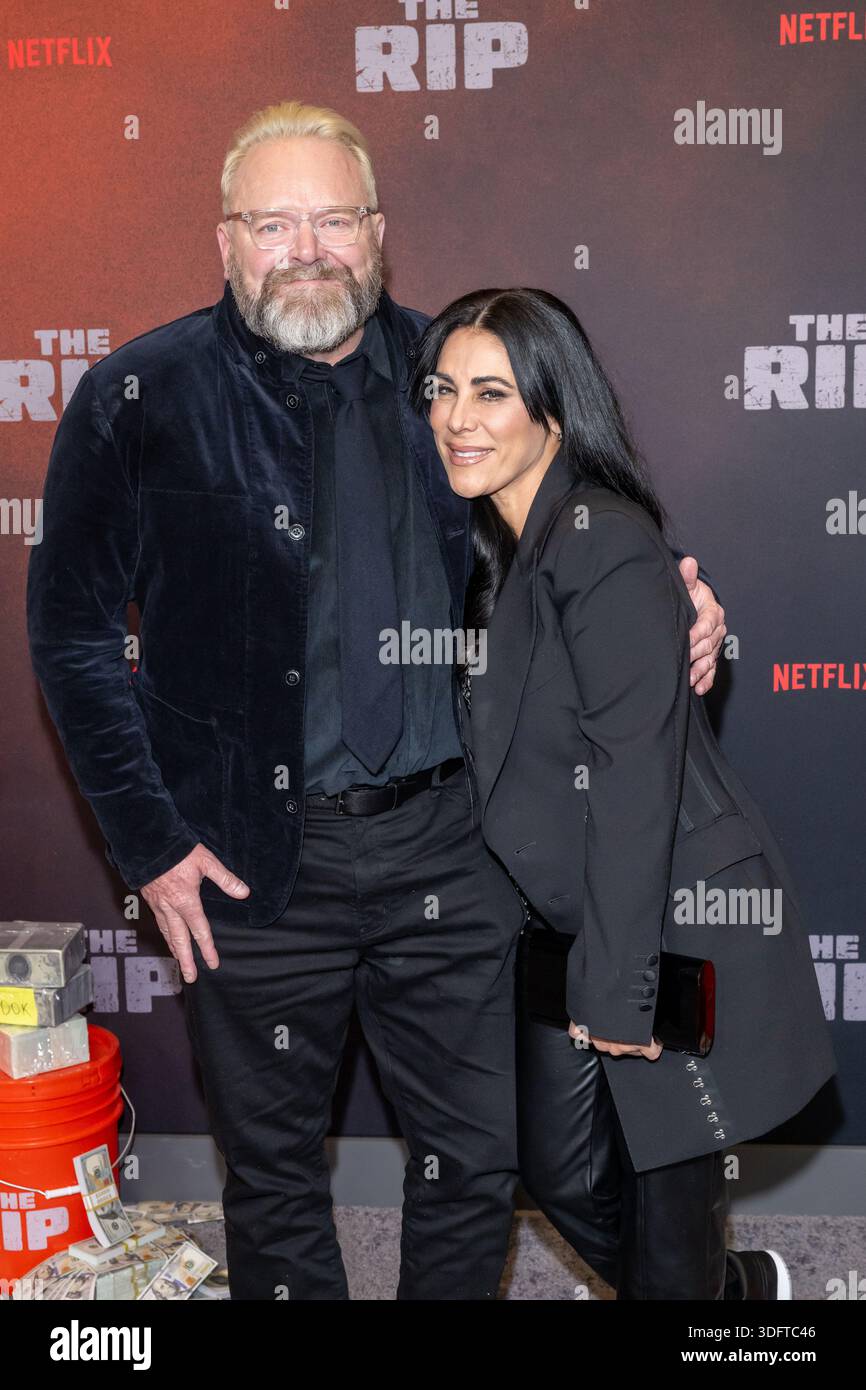 Joe Carnahan (L) attends Netflix's "The Rip" New York Premiere at Alice ...