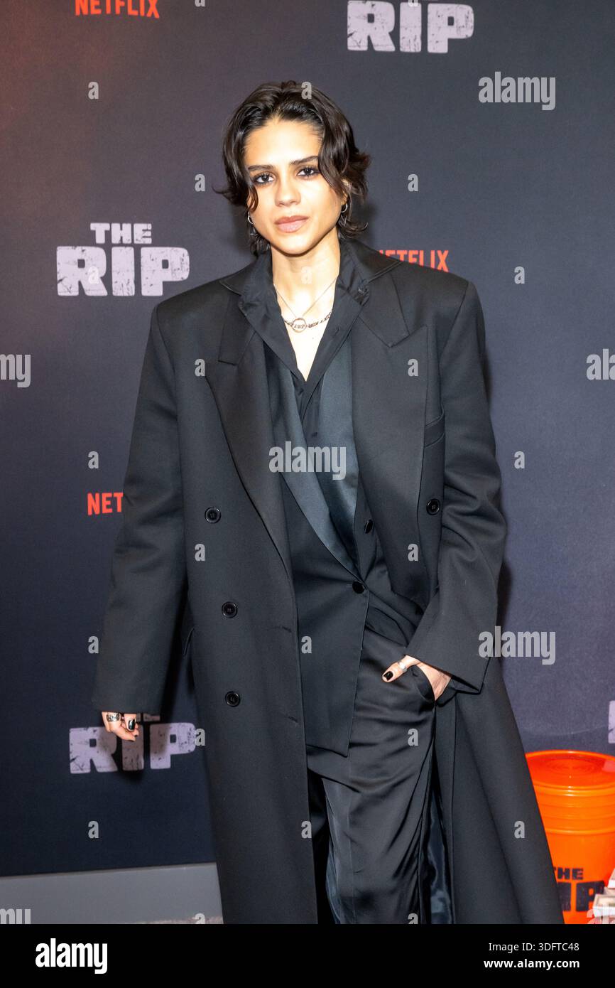 Sasha Calle attends Netflix's "The Rip" New York Premiere at Alice ...