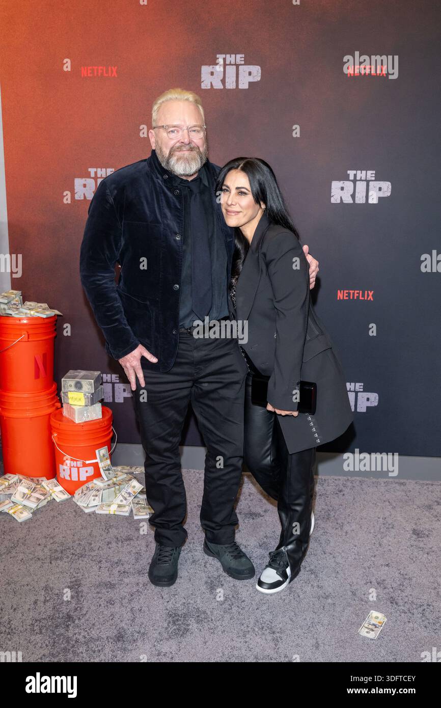 Joe Carnahan (L) attends Netflix's "The Rip" New York Premiere at Alice ...