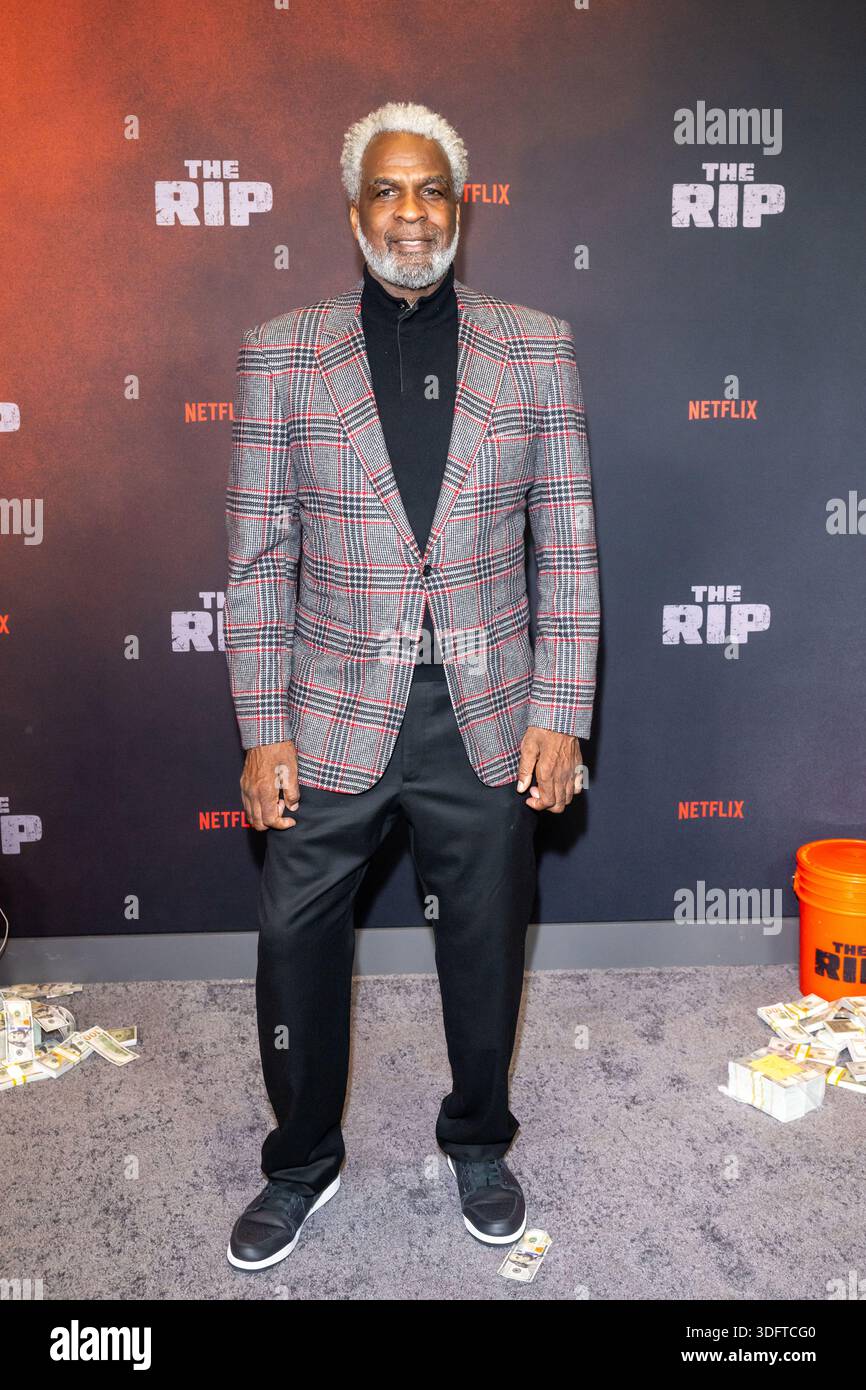Charles Oakley attends Netflix's "The Rip" New York Premiere at Alice ...