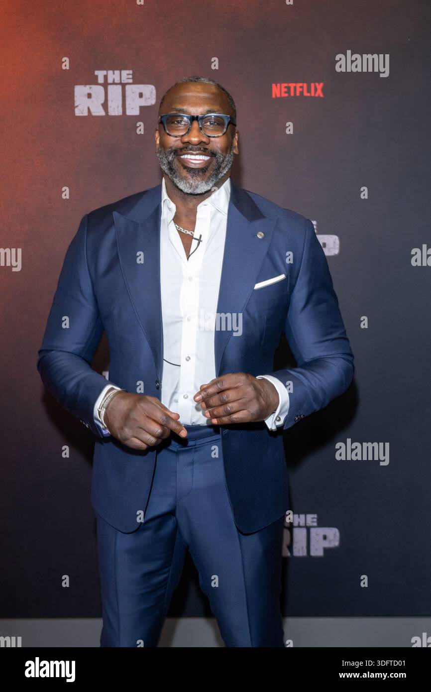 Shannon Sharpe attends Netflix's "The Rip" New York Premiere at Alice ...