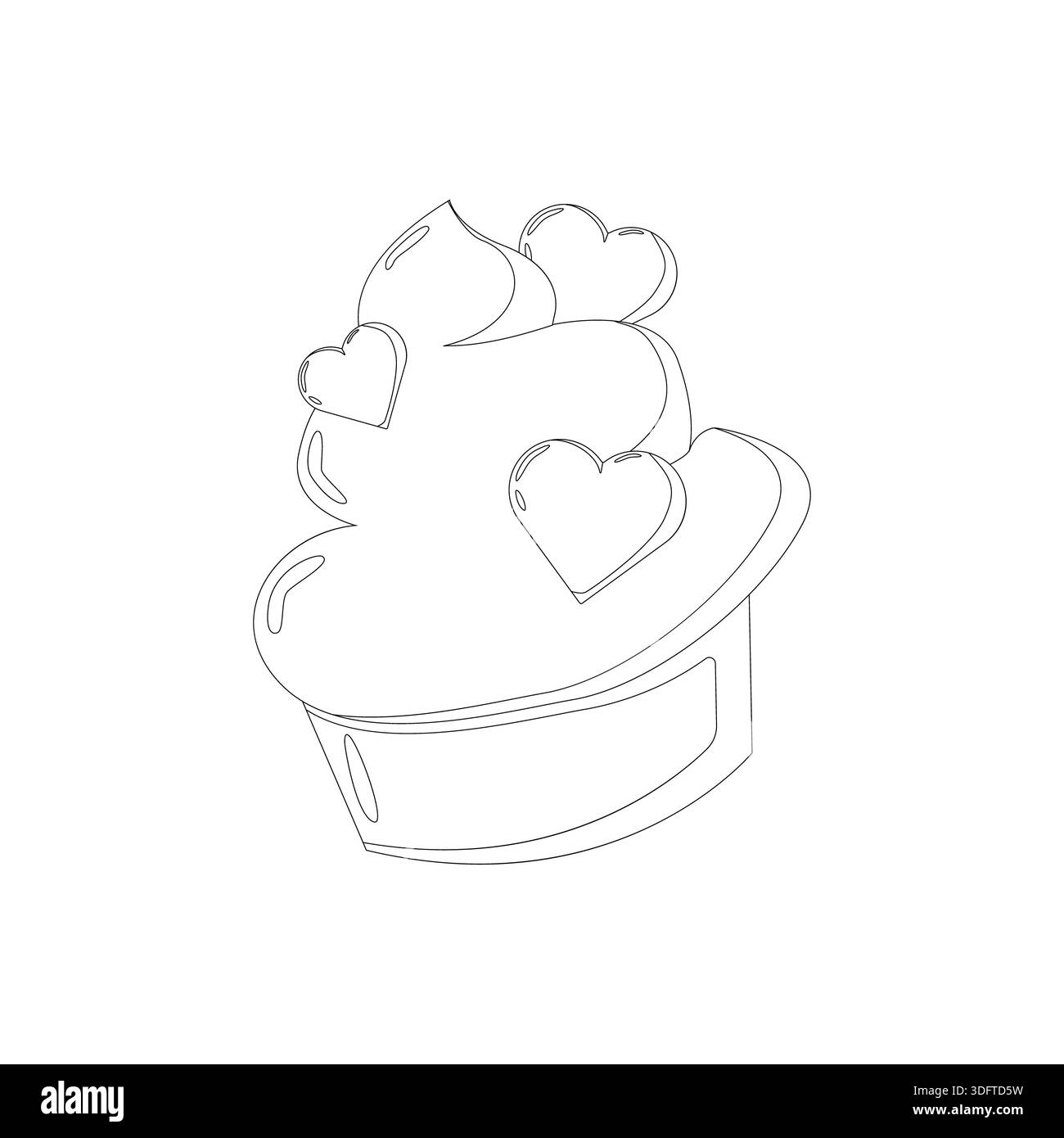 Sketch cupcake Black and White Stock Photos & Images - Alamy