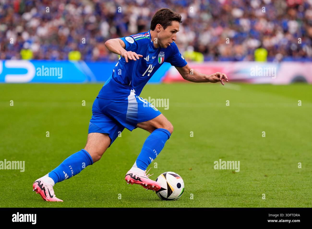 Italy’s Federico Chiesa during the Euro 2024 soccer match between Swiss ...