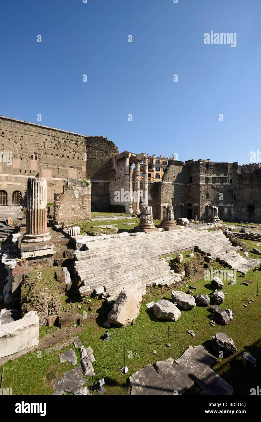 Rome. Italy. The Forum of Augustus with the Temple of Mars Ultor (Mars ...